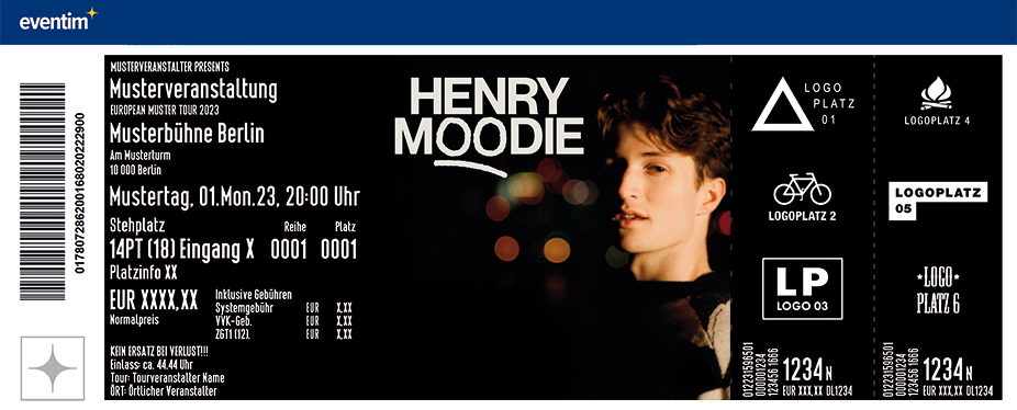 Tickets for Henry Moodie at Eventim