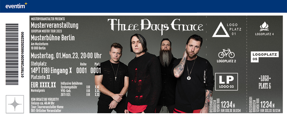 Tickets for Three Days Grace at Eventim
