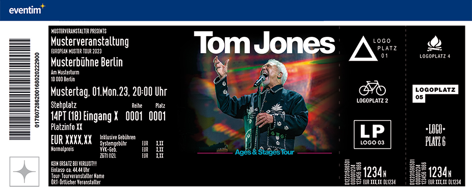 Jetzt Tickets für Tom Jones - Ages And Stages Tour sichern » Eventim